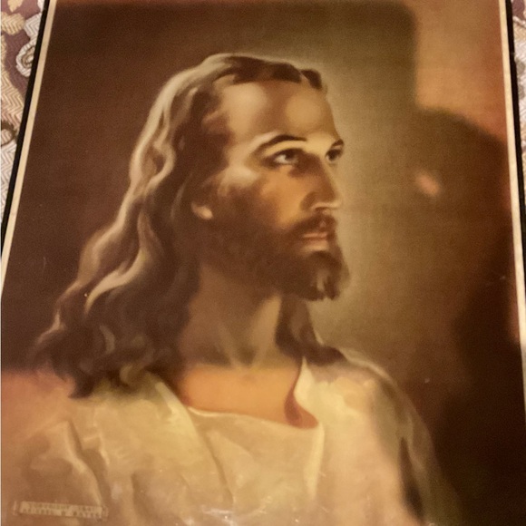 Art | Antique Classic Religious Lithograph Of Jesus By Kiebel Bates1941 ...